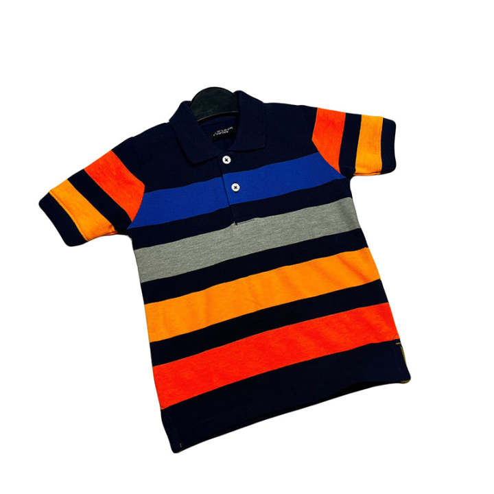 Horizontal Lines Boys Polo Shirts | Daraz.pk