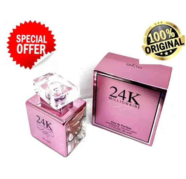 24K MILLIONAIRE PINK perfume 50ml - For Girls and Women- Best For Gifts ...