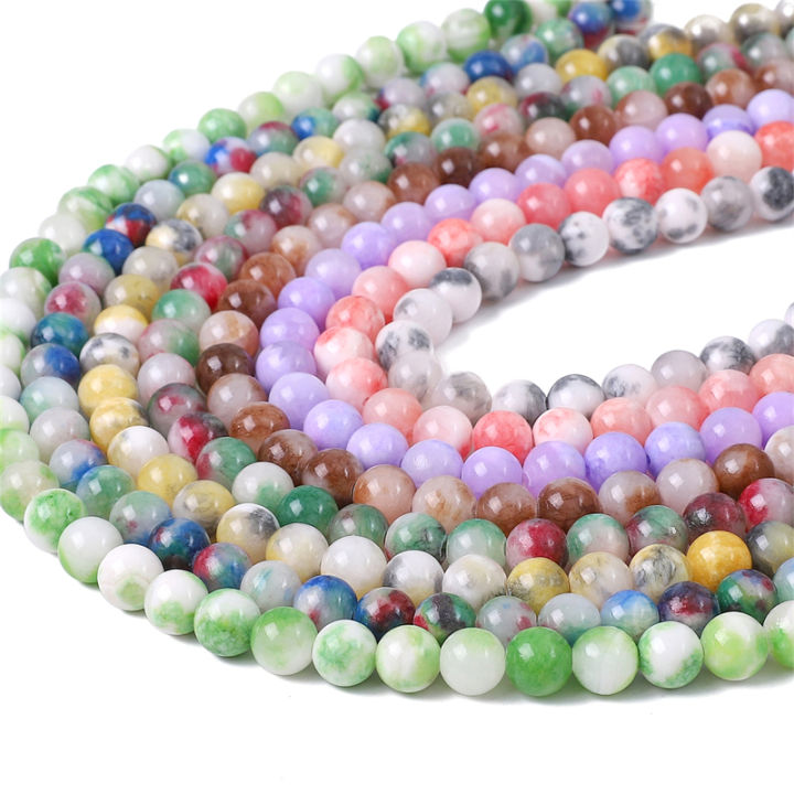 8mm Natural Stone Beads Persia Jade Synthetic Round Loose Spacer Beads ...