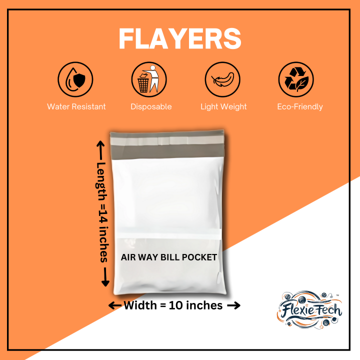 FLEXIE TECH Bundle of 10x14+2 inch flap Packing Material Flyers With ...