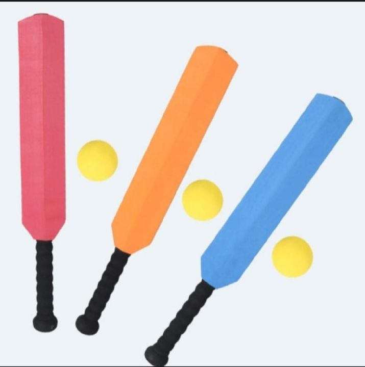 Soft Foam Cricket Bat with Ball for Kids indoor Sports Multicolor ...