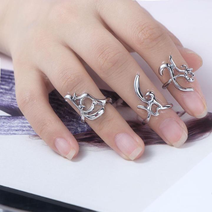 Adjustable Irregular Joint Ring Fashion Jewelry Girl Protective Nail ...