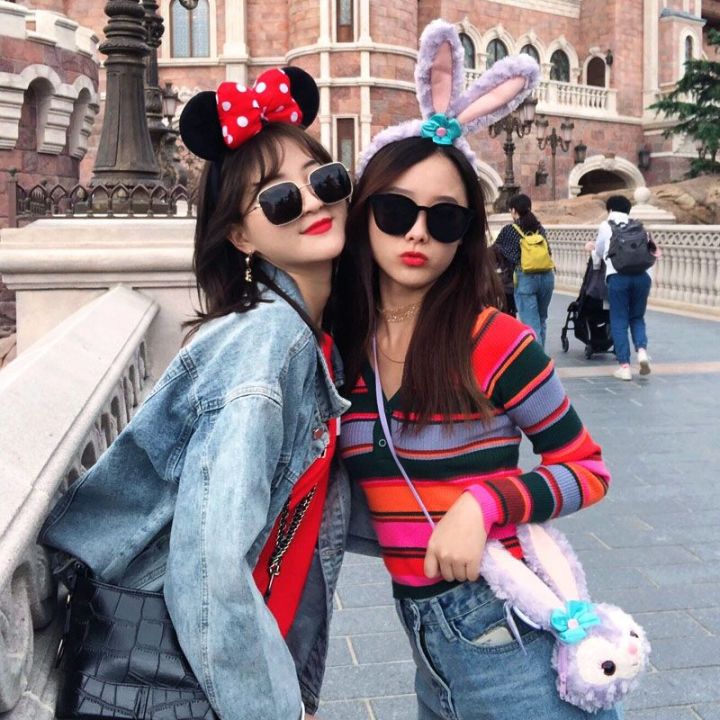 Minnie Mouse bow headband kids headdress amusement park cute cartoon ...