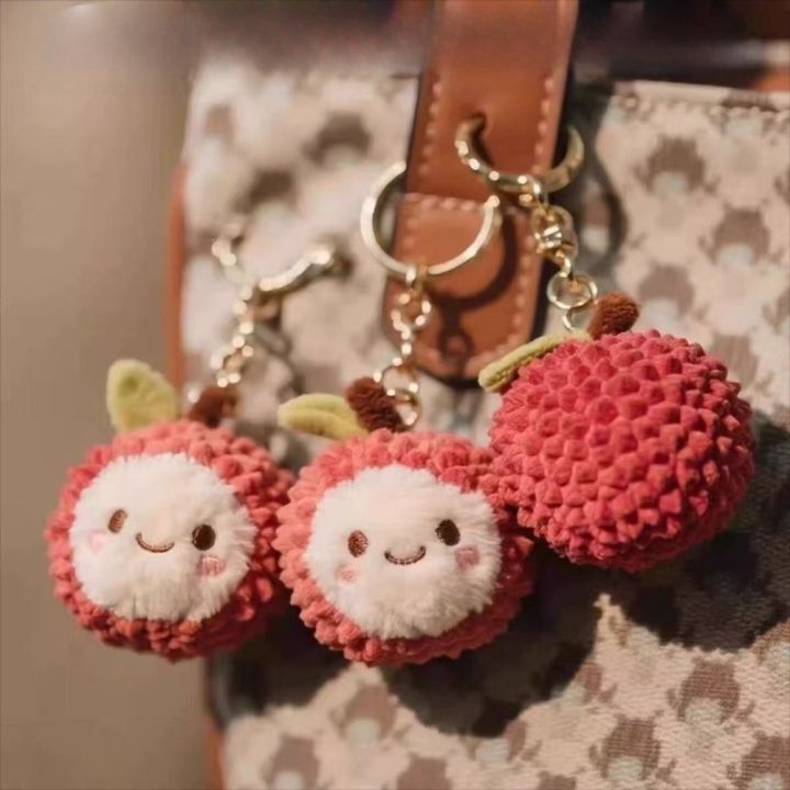 Cute Changan litchi Plush Doll Keychain Soft Fluffy litchi Stuffed Doll ...