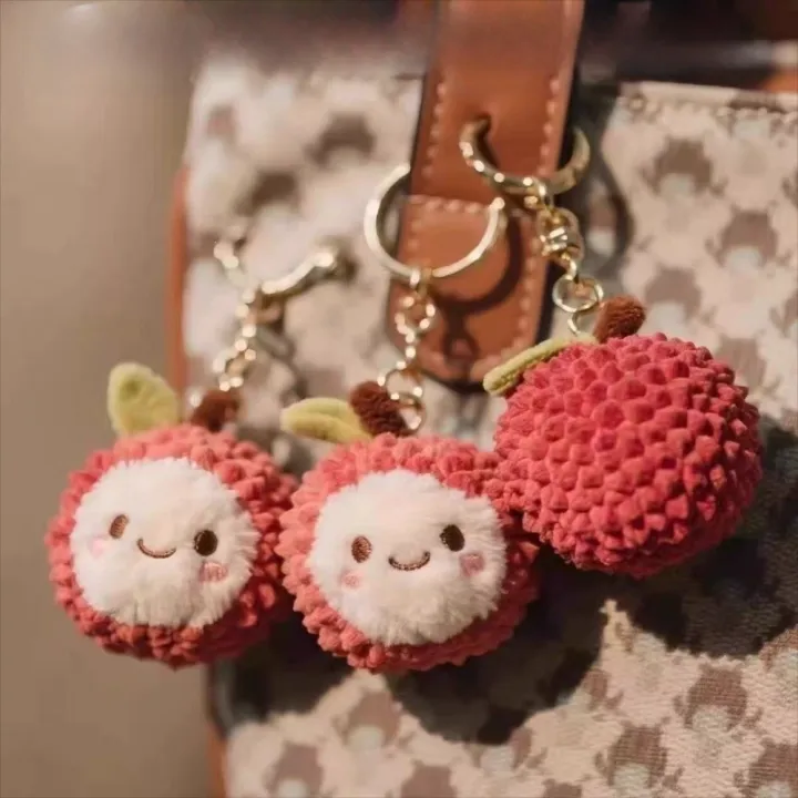 Cute Changan litchi Plush Doll Keychain Soft Fluffy litchi Stuffed Doll ...