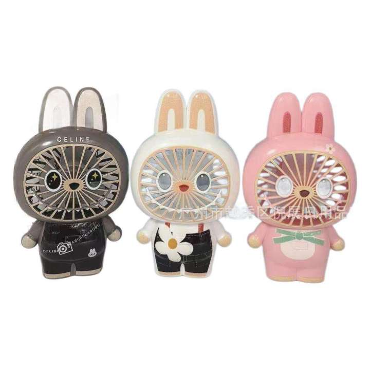 CartoonCool LABUBU Mini Electric Fan – High-Power Airflow with Portable ...
