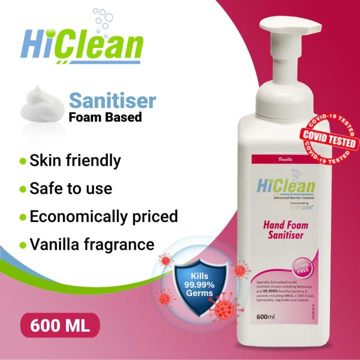 HiClean Hand Foam Sanitizer (Vanilla) - 600ml | Daraz.pk