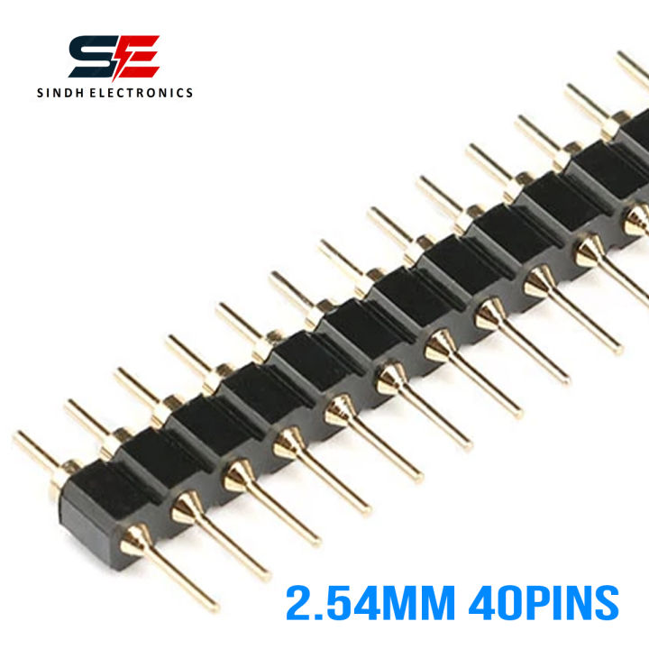 1PCS - Single Row 40Pin 2.54mm Round Male Pin Header Connector Strip ...