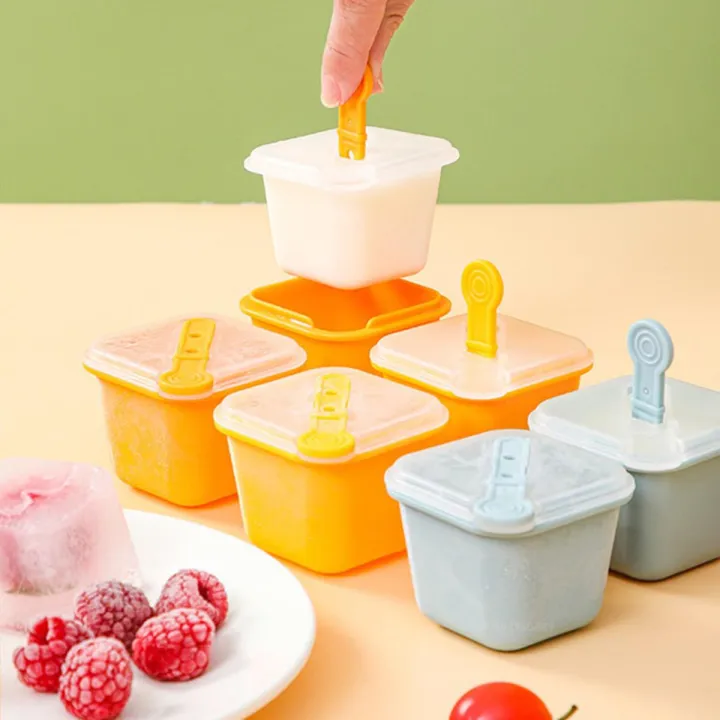 1PC Household Square DIY Ice Cube Maker Bar Party Soft Bottom Popsicle ...