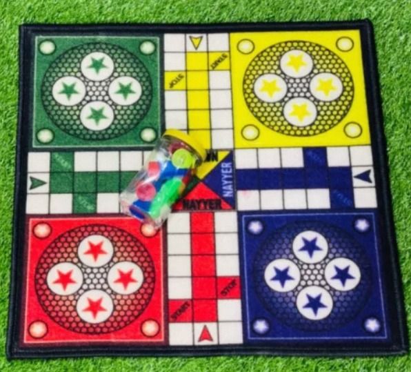 Ludo Gotiya & Diesoft Floor Ludo Mat with Big Got Set Small & Large ...