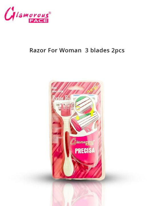 Glamorous Face 2 In 1 Adjustable Razor 3 blades For Women | Daraz.pk