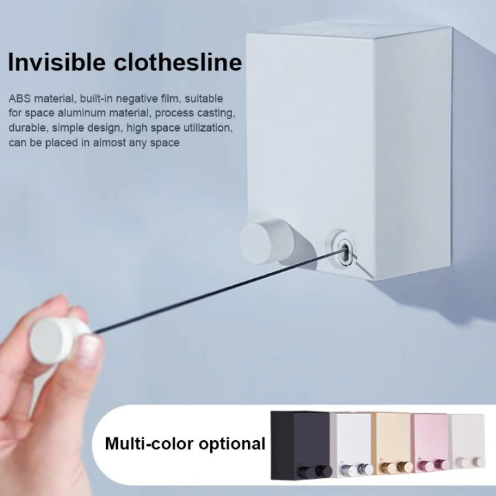 Retractable Indoor & Outdoor Clothes Wall Hanger Magic Drying Rack ...