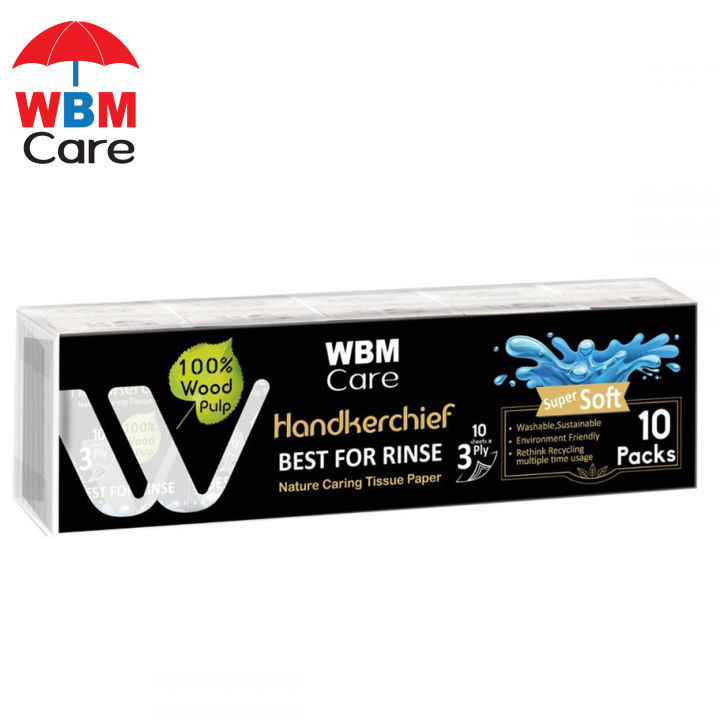 WBM Pocket Tissue Paper - 30s (3 Ply) | Super Soft Tissue Made with 100 ...
