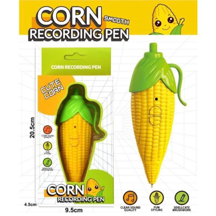 Creative Corn Recording Pen with Clear Sound - Kids Fun Stationery ...