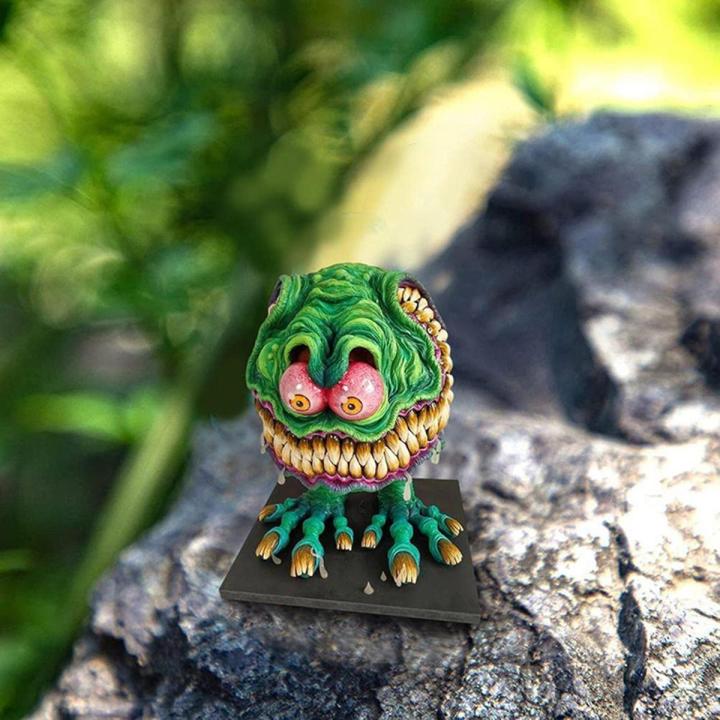Resin Monster Statue Angry Big Mouth Monster Statue Crafts Halloween ...