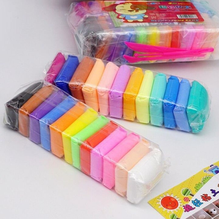 12 Fomic Play Dough - Air Dry Polymer Clay with Free Tools Foamic ...