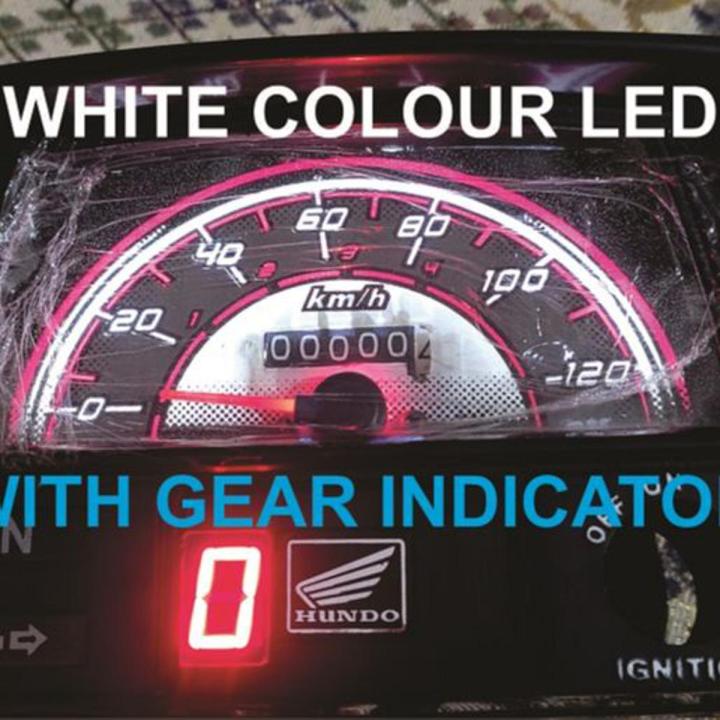 SPEED METER WHITE LED WITH GEAR INDICATOR FOR CD70 BIKE | Daraz.pk