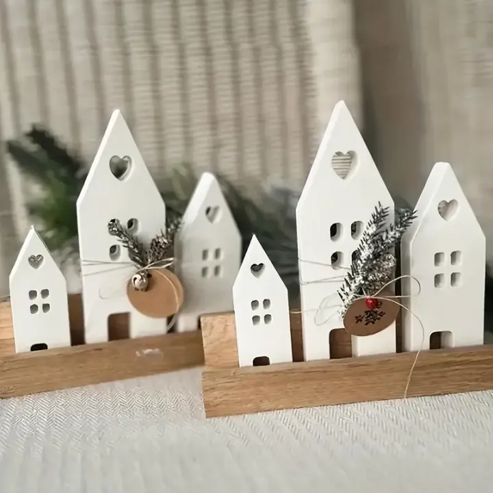 3 pcs house set, Heart House Design, Irregular Shaped house, Home and ...