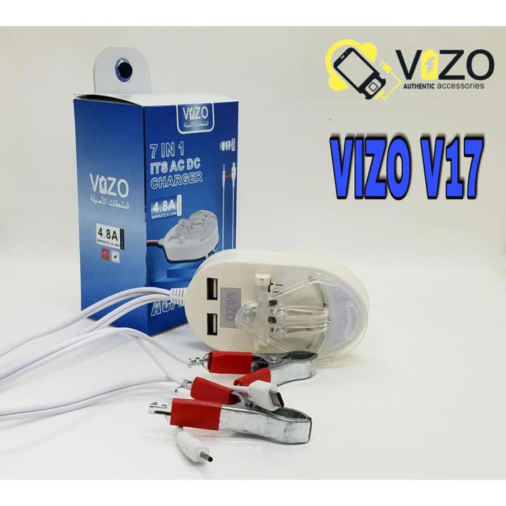 vizo 7 in 1 v17 clamp charger multi purpose best for multiple devices | Daraz.pk