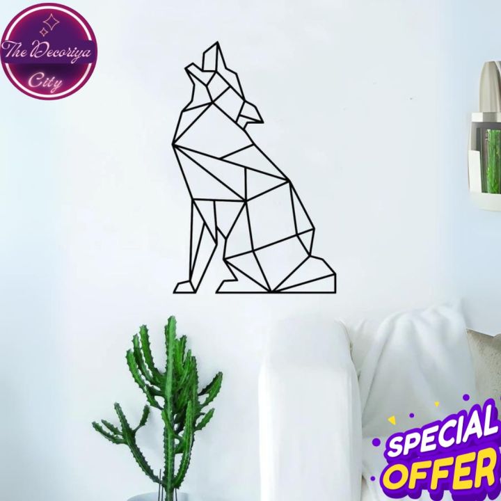 Wolf Howling Wall Decal, Wolf Wall Art, Wolf Howling Room Wall Decor ...
