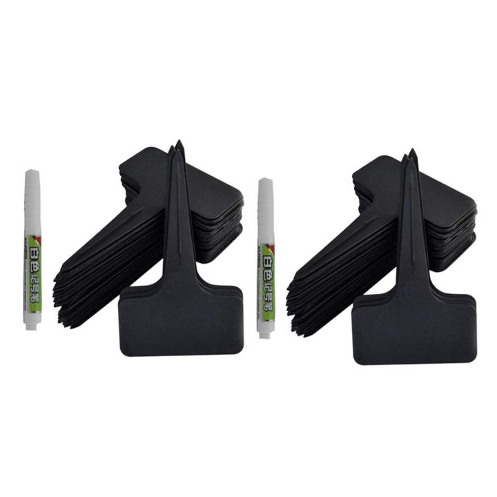 FLYEER 202Pcs Black Plant Labels Water T-Types Plant Tag Reusable ...