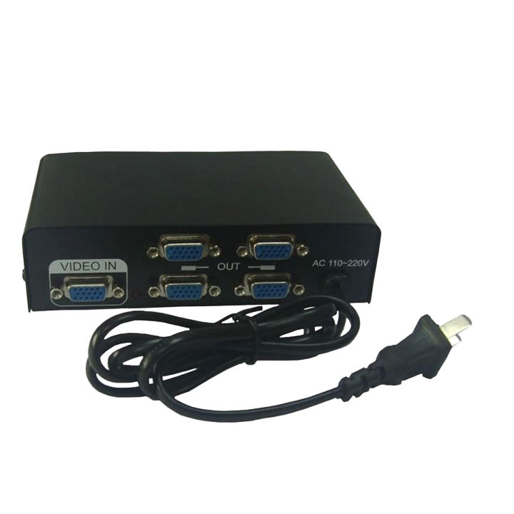 VGA Splitter 4 Port - (VGA Splitter Connects One PC/Source to 4 VGA ...
