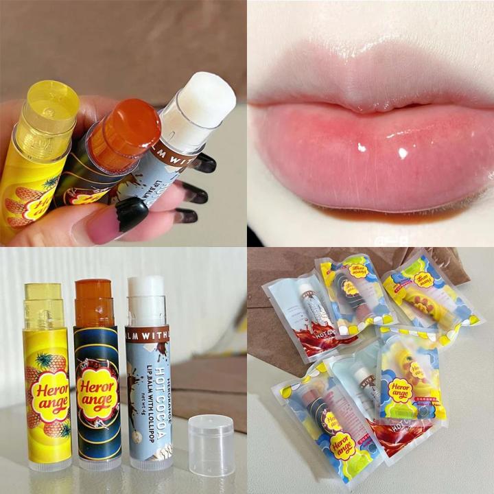 Cute Fruit Lip Balm Moisturizing Clear Lip-Primer Mask Jelly Tinted ...