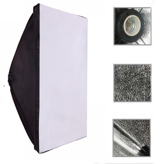 E27 50x70cm Softbox With Lamp Holder Socket and Soft Cloth Diffuser for ...