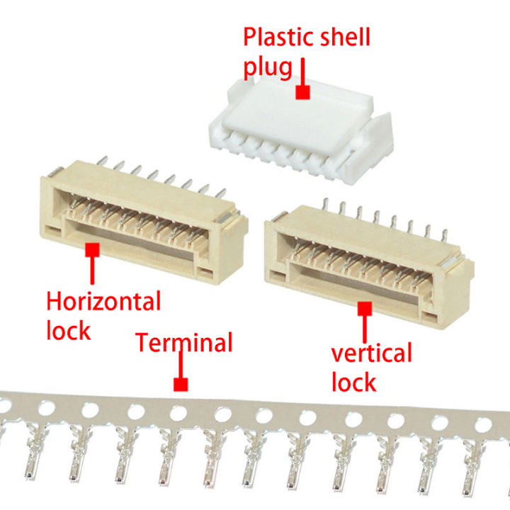 10set Gh1.25 With Lock Connector Socket Pin Header Vertical Horizontal ...