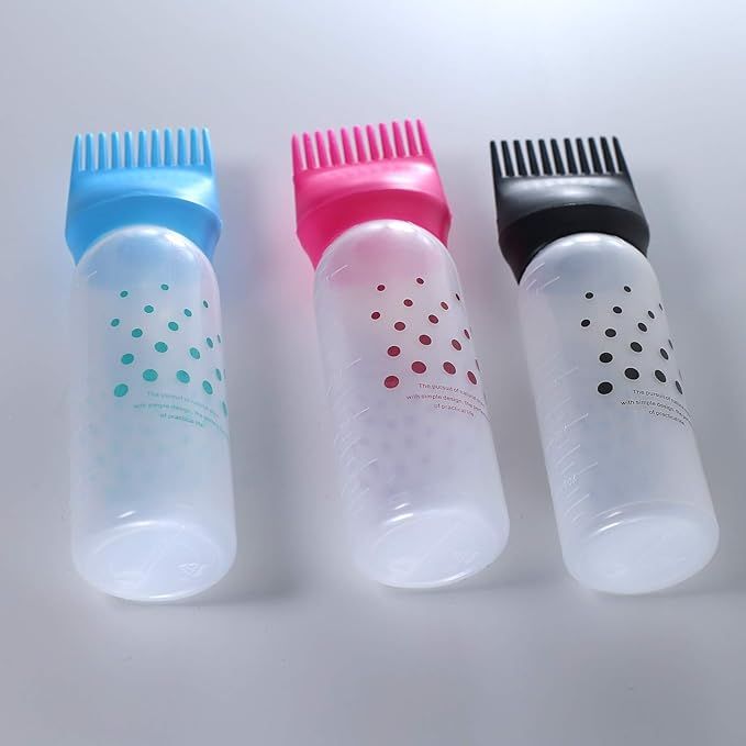 RNX Hair Color Oiling Bottles Root Comb Squeeze Applicator Bottles With ...