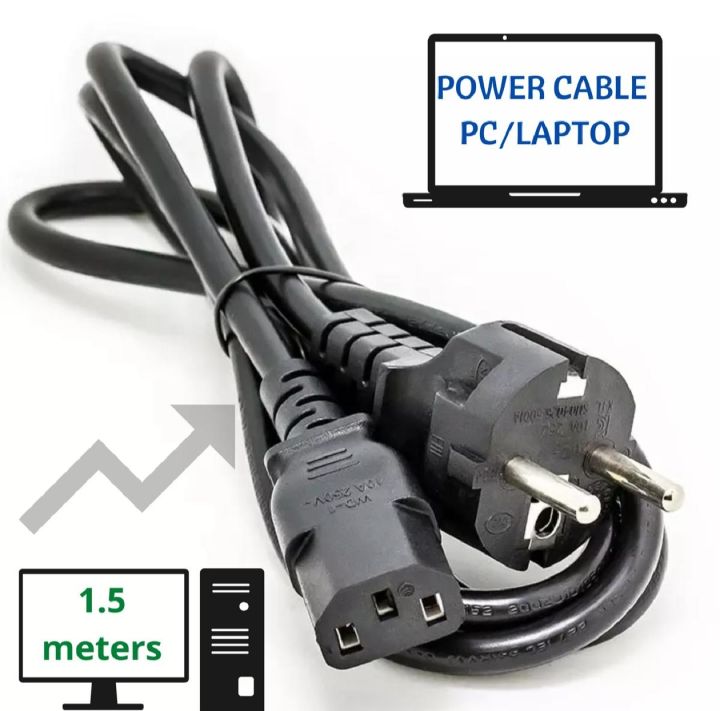 Power Cable for Desktop Computers Monitor LED LCD TV and other ...