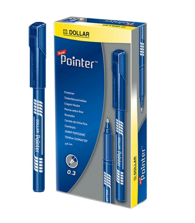 Dollar Pointer Plus Box Of 10 Pointer Pens 0.3mm Line Thicknes | Daraz.pk