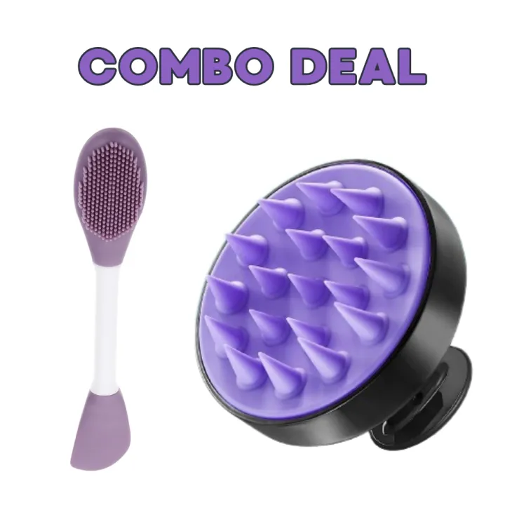 FANTZEI Premium Quality Shampoo Massager Hair-Brush Silicone Face Mask ...