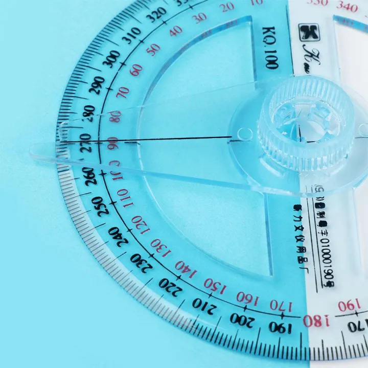 Portable Round 360 Degree School Office Pointer Protractor Ruler ...