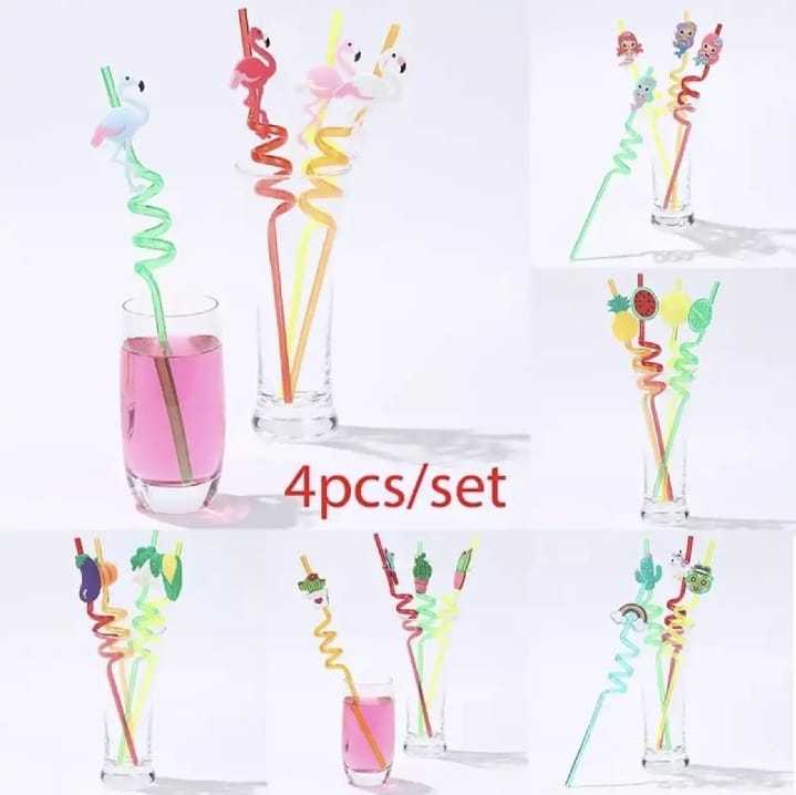 4 PC STRAW SET/FRUIT PARTY DECORATION STRAW | Daraz.pk
