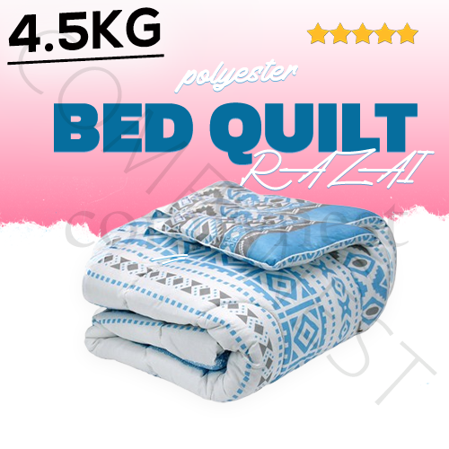 Heavy Winter Ultra Soft Comforter Razai Polyester Filled Bed Quilt ...