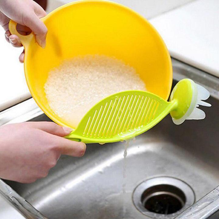 Multi-functional Silicone Rice Strainer Rice Filter With Hanging Hole ...