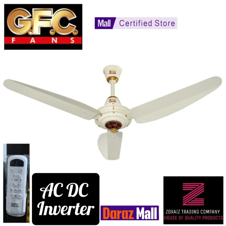 GFC Fan Ceiling 56 Inch Saphire Model AC DC Inverter Remote Control Pure Copper Wire | Daraz.pk