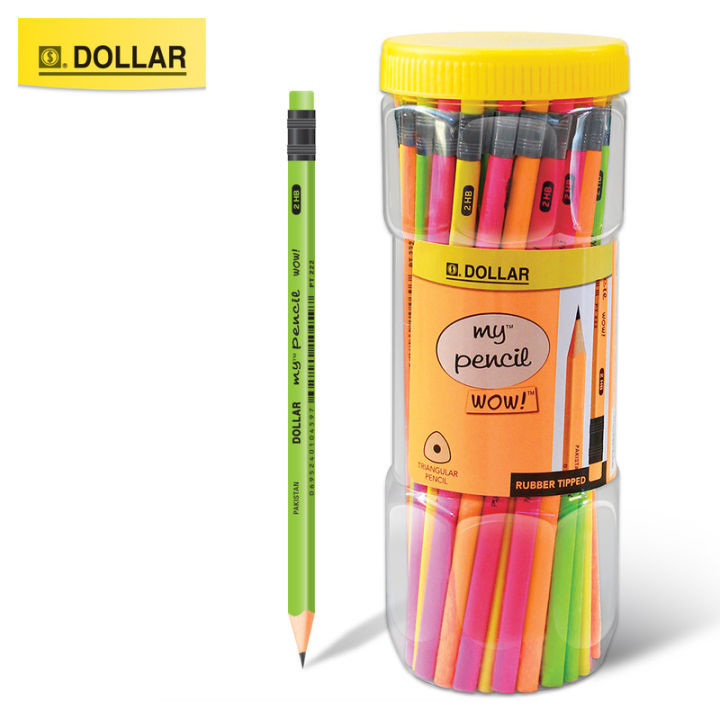 Dollar My Pencil PH 456 With Eraser - 48 Assorted Jar | Daraz.pk