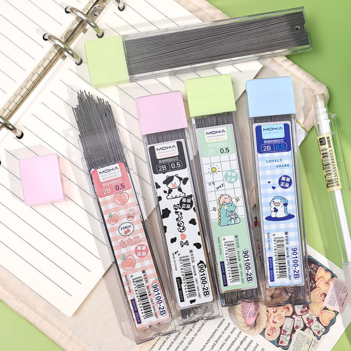 1Box Cartoon 0.5/0.7mm Mechanical Pencil Leads Large capacity Automatic ...