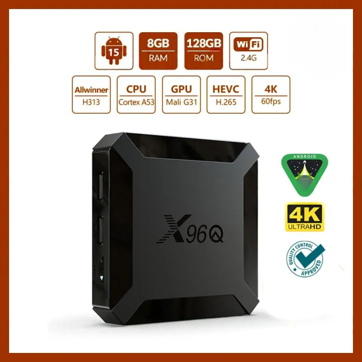 X96Q Android TV Box - 8GB + 128GB - Android 14 - 4K - Smart Android Tv ...