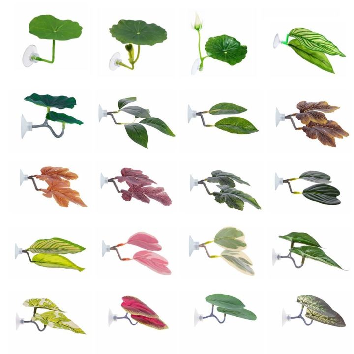 Natural Looking Plastic Betta Fish Rest Leaf Simulated Lotus Leaves ...