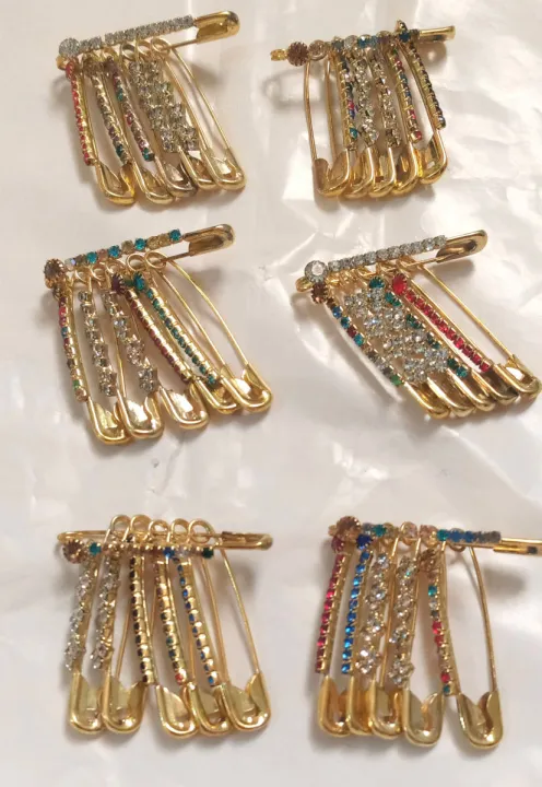 6 pins set , New Hijab Pins Scarf Pins Muslim For Women Safety Scarf ...