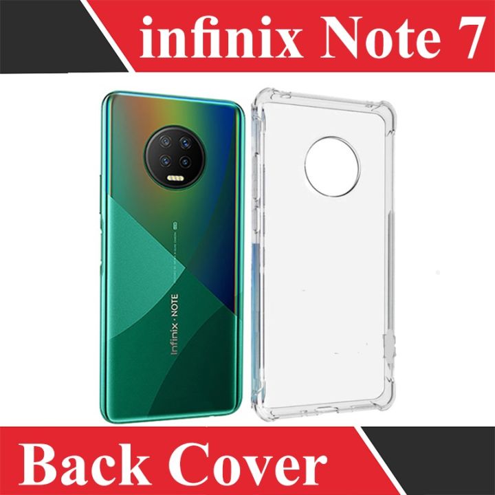 INFINIX NOTE 7 Soft Shock Proof Jelly Back Cover - Transparent | Daraz.pk