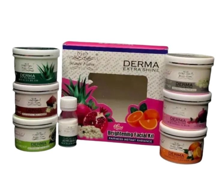Derma Extra Shine 6 Steps Complete Whitening Facial Kit | Daraz.pk
