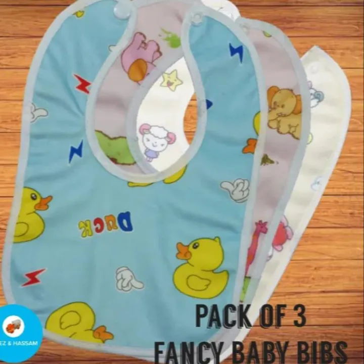 Merab Mall Baby Fancy Bibs Pack of 3 Baby Waterproof Bibs with Plastic ...