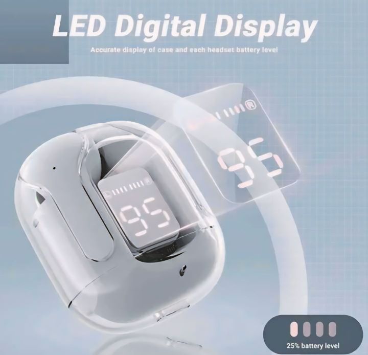 Earbuds: TWS AIR 31 Wireless with Crystal Clear Case, Type C Charging ...