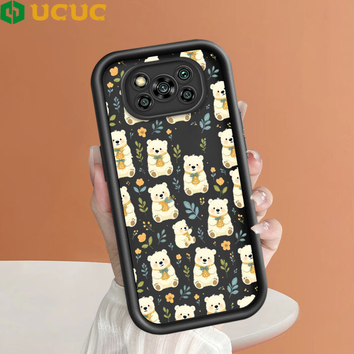 UCUC for Xiaomi Poco X3 NFC Poco X3 Pro Back Cover Bear Flower Ladder ...