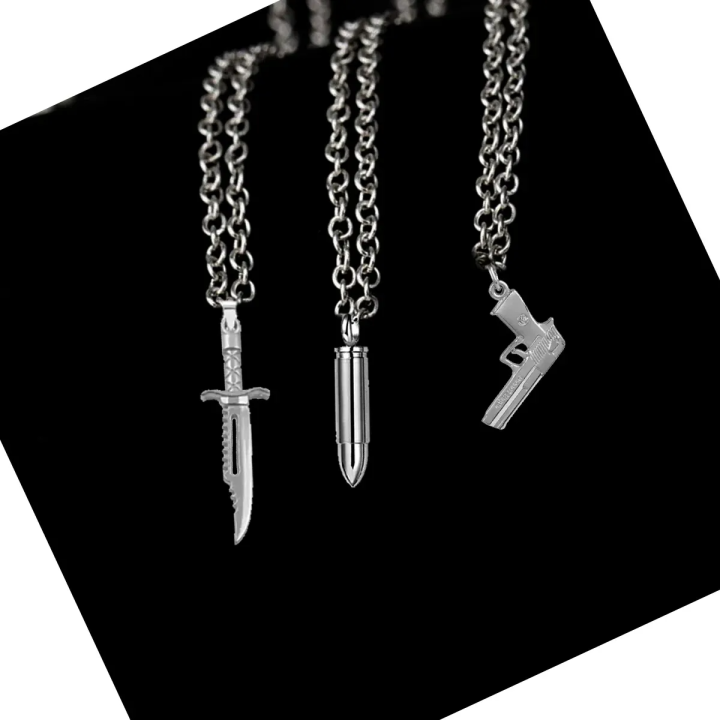 Vintage Classic Silver Color 3 Pcs Pendant Set Men Boy Unisex 3 Locket ...