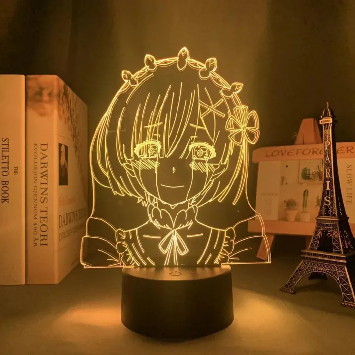 Rem 3d night light Japanese anime from scratch in a different world ...